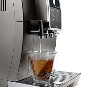 De'Longhi ECAM37095TI Dinamica Plus with LatteCrema System, Fully Automatic Coffee Machine, Colored Touch Display,Titanium