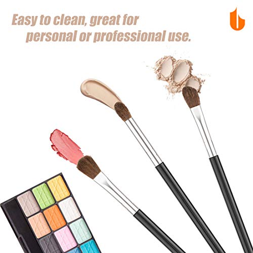 Urbanstrive Professional Eye Makeup Brushes Eyeshadow Brush Set - 3pcs Soft Synthetic Eyeshadow Blending Brush Kit - For Blending Eyeshadow, Eyeliner, Crease, Eyebrow, Long Lasting, Apply Better, Flawless Look Makeup - Silver