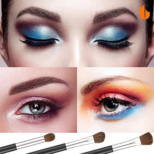 Urbanstrive Professional Eye Makeup Brushes Eyeshadow Brush Set - 3pcs Soft Synthetic Eyeshadow Blending Brush Kit - For Blending Eyeshadow, Eyeliner, Crease, Eyebrow, Long Lasting, Apply Better, Flawless Look Makeup - Silver