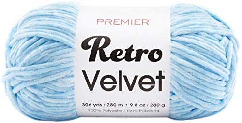 Premier Yarns Blue Yarn Retro Velvet