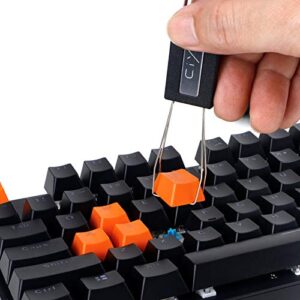 New Fashion Kingdom Keycap Puller Switch Puller Stainless Steel Keycap Removal Tool with 2 Pcs Keyboard Cleaning Brush for Mechanical Keyboard