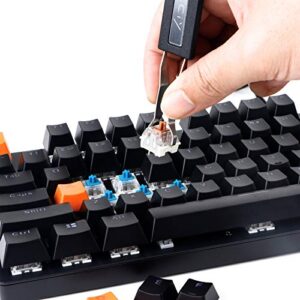 New Fashion Kingdom Keycap Puller Switch Puller Stainless Steel Keycap Removal Tool with 2 Pcs Keyboard Cleaning Brush for Mechanical Keyboard