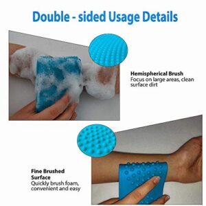 QGZ 2Pcs Long Silicone Back Scrubber for Shower, Back Cleaner, Silicone Shower Scrubber, Body Bath Brush, Exfoliating Loofah Brushes for Men and Women, Silicone Bath Scrubber, Double Sided