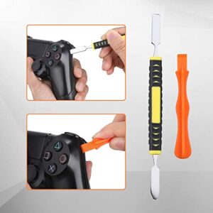 JOREST Repair Kit for PS3 PS4 PS5, 19pcs kit with PH00 PH0 PH1 and T8 Torx Security Screwdriver, Crowbars, Tweezers, Brush, Grip Caps, Screws, Cleaning Tool for PS3/4/5 Controller and Console