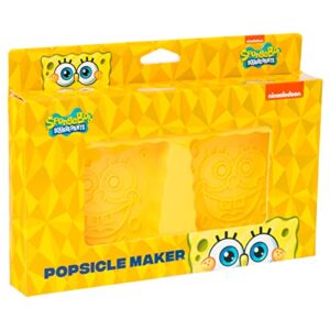 silver buffalo nickelodeon's spongebob squarepants 2pc popsicle maker set, regular, yellow