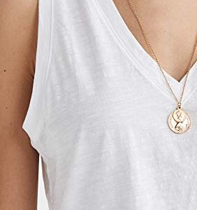 Madewell Women's Whisper Cotton V-Neck Tank, Optic White, M