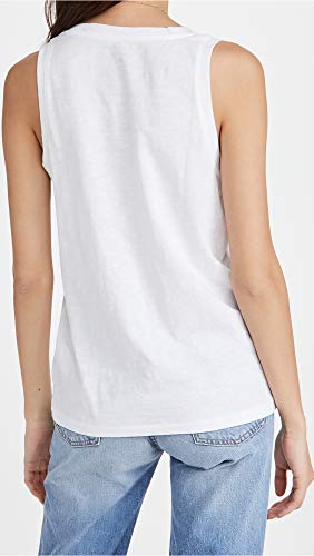 Madewell Women's Whisper Cotton V-Neck Tank, Optic White, M