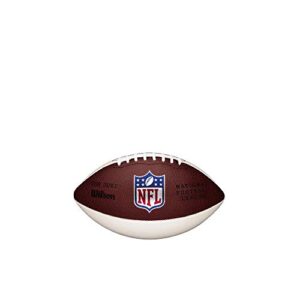 wilson nfl mini autograph football - mini, brown/white