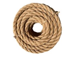 ateret twisted promanila - unmanila rope i 1 inch x 50 feet i 3 strand synthetic polypropylene rope i multipurpose, lightweight, weather-resistant cord for decor, landscaping & diy projects