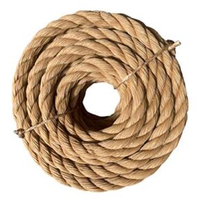 ATERET Twisted ProManila - UnManila Rope I 1 inch x 50 feet I 3 Strand Synthetic Polypropylene Rope I Multipurpose, Lightweight, Weather-Resistant Cord for Decor, Landscaping & DIY Projects