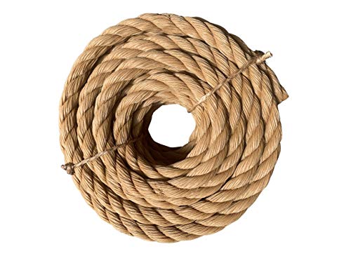 ATERET Twisted ProManila - UnManila Rope I 1 inch x 50 feet I 3 Strand Synthetic Polypropylene Rope I Multipurpose, Lightweight, Weather-Resistant Cord for Decor, Landscaping & DIY Projects