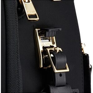 TUMI Voyageur Oxford Compact Carry On Suitcase - Luggage for Women & Men with Wheels - Black & Gold Hardware