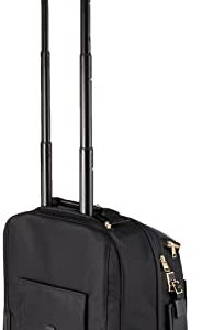 TUMI Voyageur Oxford Compact Carry On Suitcase - Luggage for Women & Men with Wheels - Black & Gold Hardware