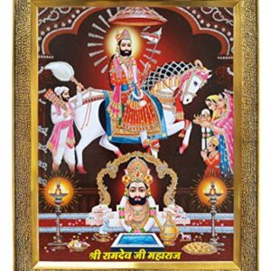 Koshtak baba ramdev pir Maharaj samadhi in hourse photo frame with Unbreakable Glass for wall hanging/gift/temple/puja room/home decor and Worship