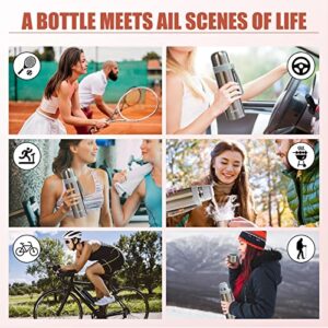 Stainless Steel Thermos Bottle, Supkit 17oz Thermos for Hot Drinks, BPA Free, Insulated Cup Keep Hot & Cold for Hours, Perfect for Biking, Camping, Office, Car or Outdoor Travel (Gold)