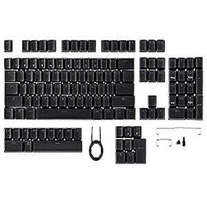 ROG PBT Keycap Set (124 Keycaps, Doubleshot Molded, Premium Feel, Long Durability, Keycap Puller, Mechanical & Optical Stabilizers, Wide Compatibility),Black