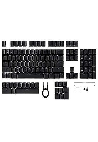 ROG PBT Keycap Set (124 Keycaps, Doubleshot Molded, Premium Feel, Long Durability, Keycap Puller, Mechanical & Optical Stabilizers, Wide Compatibility),Black