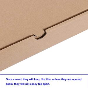 KOHAND 30 PCS 9 1/2 Inches Square Cardboard Pizza Box 1.5 inches thickness, Quality Corrugated Pizza Boxes, Disposable Takeaway Packaging Boxes keeps Pizza Fresh, Kraft Brown Color