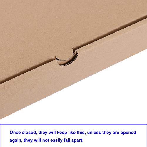 KOHAND 30 PCS 9 1/2 Inches Square Cardboard Pizza Box 1.5 inches thickness, Quality Corrugated Pizza Boxes, Disposable Takeaway Packaging Boxes keeps Pizza Fresh, Kraft Brown Color