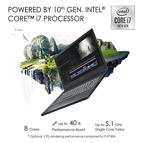 MSI Creator 15 Professional Laptop: 15.6" 4K UHD Ultra-Thin Bezel Display, Intel Core i7-10870H, GeForce RTX 3070, 16GB RAM, 1TB NVMe SSD, Thunderbolt 3, 100% Adobe RGB, Win10 (A10UG-286)