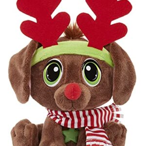 Little Tikes Rescue Tales Holiday Pup Reindeer, Soft Plush Stuffed Animal Toy, Adoption Tag & Certificate, Doghouse Playset for Kids, Pet Toys for Girls & Boys Ages 3 4 5