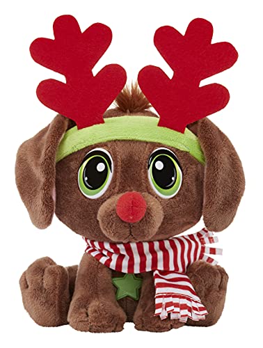 Little Tikes Rescue Tales Holiday Pup Reindeer, Soft Plush Stuffed Animal Toy, Adoption Tag & Certificate, Doghouse Playset for Kids, Pet Toys for Girls & Boys Ages 3 4 5