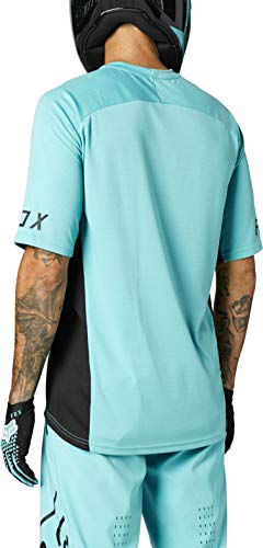 Fox Racing Men's Standard Defend Short Sleeve Mountain Biking Jersey, Teal, Medium