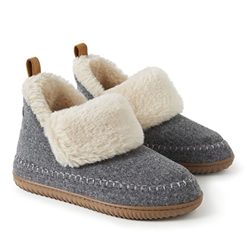 Dearfoams Alpine Women's Moritz Bootie Slipper, Grey, X-Large