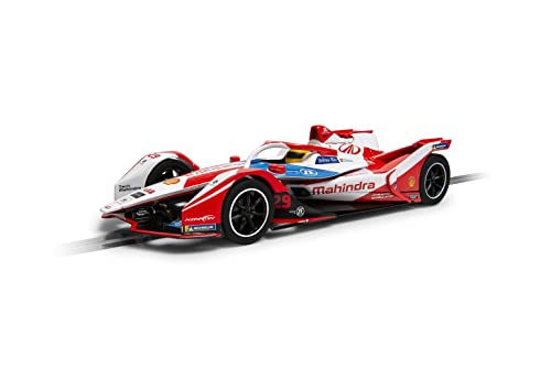 Scalextric Fomula E Spark SRT05e Mahindra Racing 1:32 Slot Race Car C4285, Red & Gray