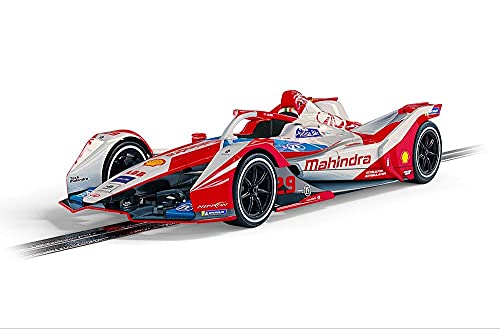 Scalextric Fomula E Spark SRT05e Mahindra Racing 1:32 Slot Race Car C4285, Red & Gray