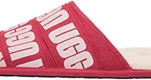 UGG Men's Scuff Graphic Band Slipper, Samba RED, 12