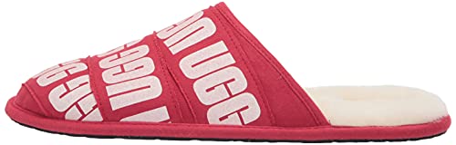 UGG Men's Scuff Graphic Band Slipper, Samba RED, 12