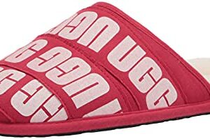 UGG Men's Scuff Graphic Band Slipper, Samba RED, 12