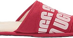 UGG Men's Scuff Graphic Band Slipper, Samba RED, 12