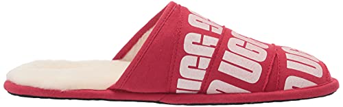 UGG Men's Scuff Graphic Band Slipper, Samba RED, 12