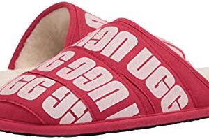 UGG Men's Scuff Graphic Band Slipper, Samba RED, 12