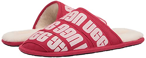 UGG Men's Scuff Graphic Band Slipper, Samba RED, 12