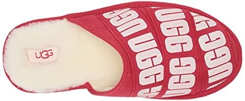 UGG Men's Scuff Graphic Band Slipper, Samba RED, 12