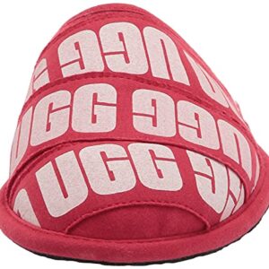 UGG Men's Scuff Graphic Band Slipper, Samba RED, 12