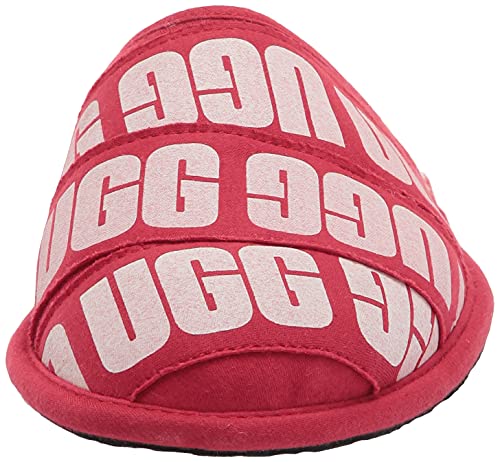 UGG Men's Scuff Graphic Band Slipper, Samba RED, 12