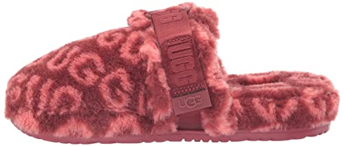 UGG Men's Fluff IT POP Slipper, RED Wine/Terracotta, 9