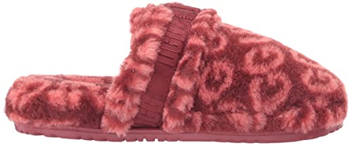 UGG Men's Fluff IT POP Slipper, RED Wine/Terracotta, 9