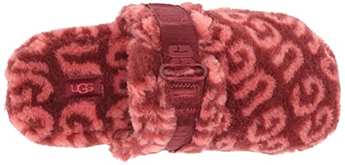 UGG Men's Fluff IT POP Slipper, RED Wine/Terracotta, 9