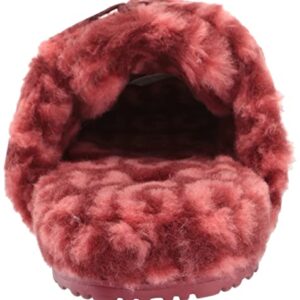 UGG Men's Fluff IT POP Slipper, RED Wine/Terracotta, 9