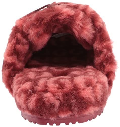 UGG Men's Fluff IT POP Slipper, RED Wine/Terracotta, 9