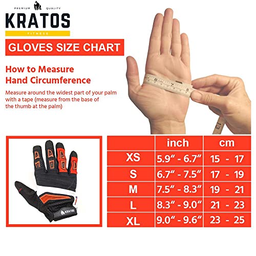 Kratos Anti-Slip Cycling Gloves for Men and Women, Touchscreen Breathable Bicycle Gloves| Mountain Bike Gloves for BMX ATV MTB Riding, Road Racing, Bicycle, Boating.