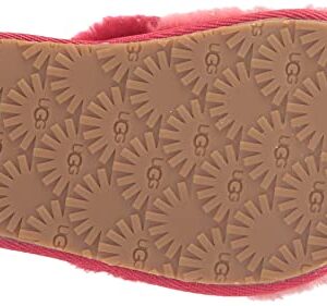 UGG Girls T Fluff Yeah Metallic Sparkle Slipper, Red Multi, 9 Toddler