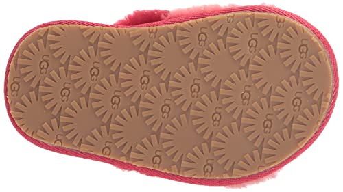 UGG Girls T Fluff Yeah Metallic Sparkle Slipper, Red Multi, 12 Little Kid