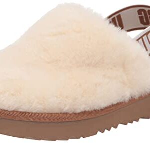 UGG Girls K Fluff Yeah Clog Slipper, Natural, 6 Big Kid