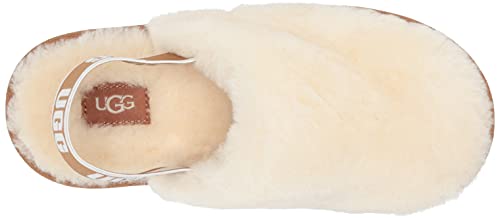 UGG Girls K Fluff Yeah Clog Slipper, Natural, 6 Big Kid